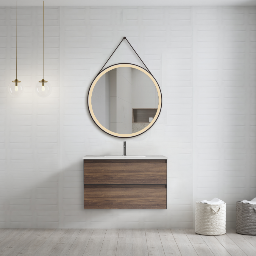 Тумба для ванной комнаты в комплекте с раковиной Minotti Wood 90см ...